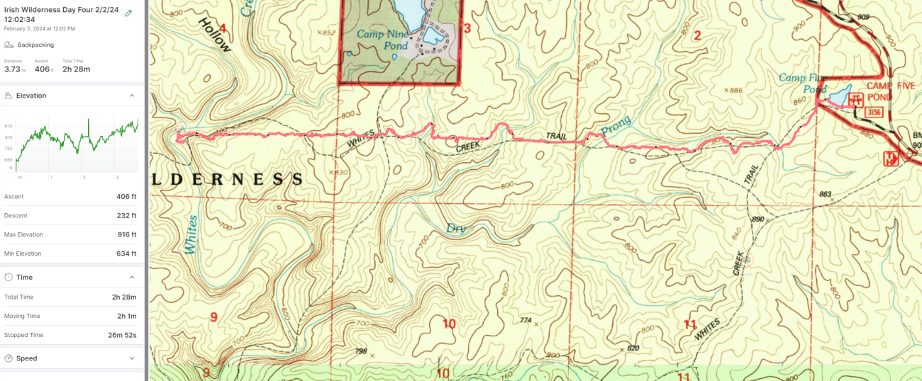 Day Four & Trip Summary — Whites Creek Trail North Loop. Whites Creek ... Day Four & Trip Summary — Whites Creek Trail North Loop. Whites Creek ...